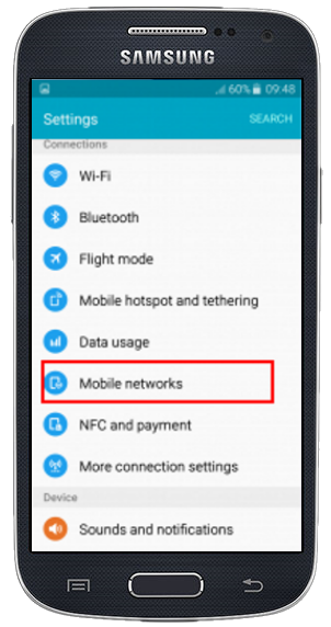 Configure APN (Access point name) settings